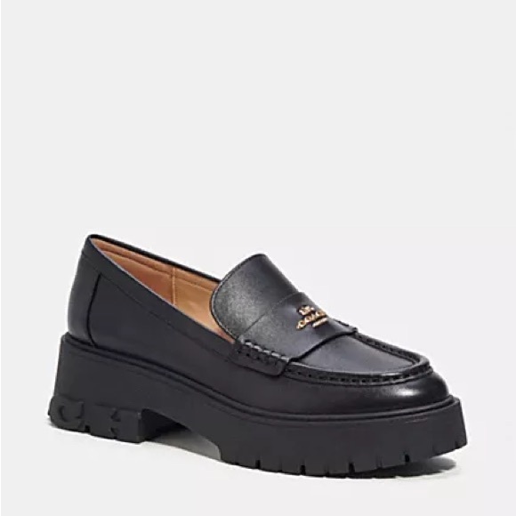 Coach | Shoes | Coach Ruthie Platform Loafers In Black Leather 6 | Poshmark